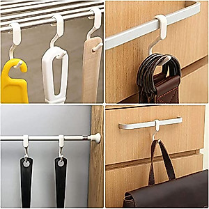 S Hook HSCGIN 10PCS White Plastic Multi Purpose S Hooks Heavy Duty S Shaped Hangers for Hanging Shirts, Towels, Hats, Pans Pots Cups Clothes Bags Towels Plants S Hanger
