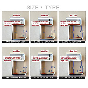 DANXQ Office Computer Desk Aluminum Hook Clamp-On Desk Headphone Holder/Backpack Hook/Provides A Convenient Place to Hang Headset Or Bag (for 3.5cm Thickness)