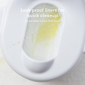 Frida Baby 3-in-1 Grow-With-Me Toddler Potty Training Toilet | Transforms from Potty to Toilet Topper Potty Training Seat and Step Stool | Easy-to-Clean Potty Training System