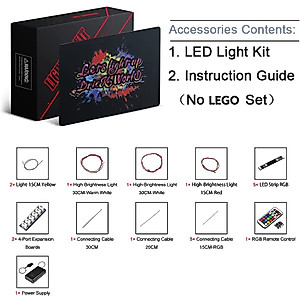 BrickBling Lighting Kit Compatible with Lego Vespa 125 10298 Model Compatible with Lego Vespa 10298-Remote Control Version (Not Included Model)