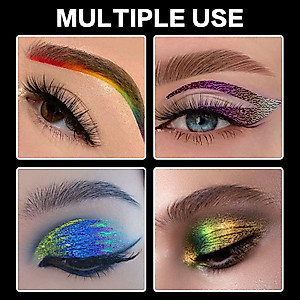 SUSIKEKI 10pcs Colored Gel Eyeliner Pencil With Built-in-Sharpener Set Chameleon Metallic Glitter Matte Eye Liner Waterproof Long Lasting Eye Makeup Pen White Black Brown Rainbow Eyeliners Gift Sets