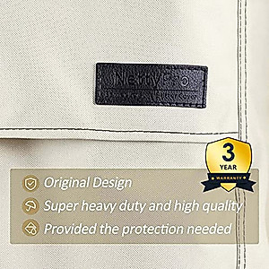 NettyPro Patio Chair Covers for Outdoor Furniture 2 Pack, Waterproof Heavy Duty Lawn Patio Furniture Cover Deep Seat Dining Chair Covers High Back, 34W x 37D x 36H inches, Beige