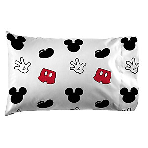 Jay Franco Disney Mickey Mouse Cute Faces Full Sheet Set - Super Soft and Cozy Kid’s Bedding - Fade Resistant Polyester Microfiber Sheets (Official Disney Product)