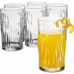 Bormioli Rocco Cooler Glass, Set of 6, 16.25 oz, Clear