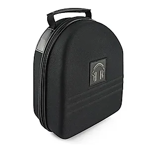 Geekria Shield Case for Large-Sized Over-Ear Headphones, Replacement Protective Hard Shell Travel Carrying Bag with Cable Storage, Compatible with Audio-Technica ATH-AD1000X, AKG K 701 (Black)