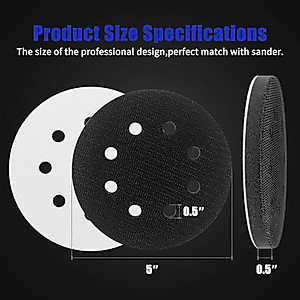 4 Pack Upgraded Foam Sanding Pads for Orbital Sander, 5 Inch 8 Holes Orbital Sander Surfprep Foam Pad, Hook and Loop Soft Density Interface Pads with Soft & Hard Cushion Sponge Buffer by Elechiakan