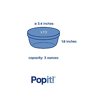 3 Ounce Airtight Baby Food Storage Containers, 10 Pack, by Popit!