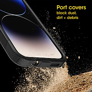 OtterBox iPhone 14 Pro (ONLY) Commuter Series Case - BLACK , slim & tough, pocket-friendly, with port protection