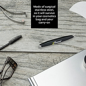 Slant and Dual Ended Point Tips Tweezers Precision Crafted for Eyebrows Ingrown Hair two in one Tweezers for Ease of use Z-Tweeze PATENTED by DreamCut