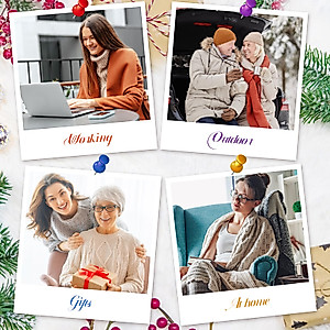 Justay 5 Pairs Womens Wool Socks Thick Warm Winter Socks Casual Cozy Socks Vintage Knit Crew Socks Gift for Women