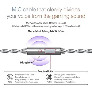 AZLA AZEL Edition G (Black) Wired in-Ear Earbud Headphones with MIC, 3.5mm Jack, 170cm Strong Cable, Lightning to 3.5mm Jack Adapter, USB-C to 3.5mm Jack Adapter, USB-A to USB-C Converter (Black)