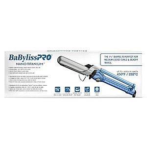BabylissPRO Nano Titanium 1¼" Marcel Curling Iron, 1 ¼ Inch (Pack of 1)
