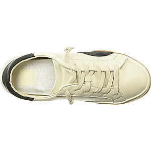 Dolce Vita Women's Zina Sneaker, White/Black Leather, 8