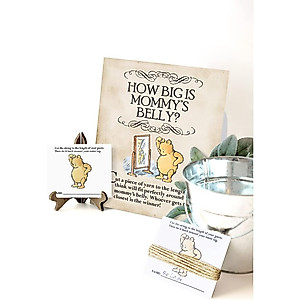 AllKnow 40 Guests Game, Includes 40 Cards and Other Acessories Classic Winnie Baby Shower Games, Sign with 40 Card Name Tag Girl or Boys