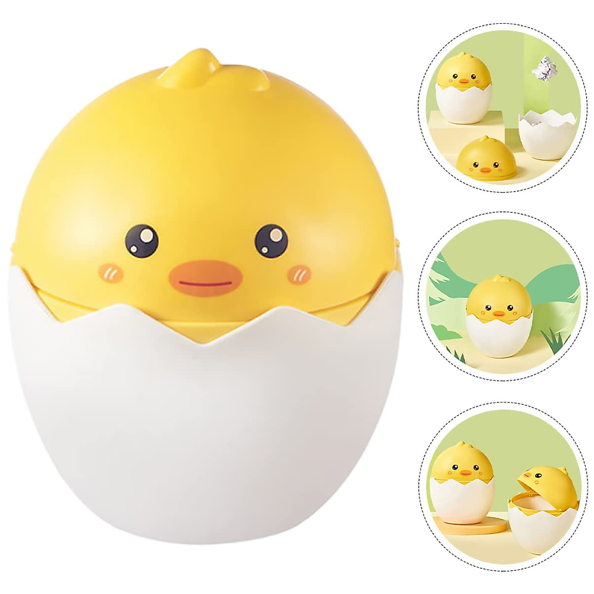 STOBOK Kids Desk Garbage Wastepaper for Coffee Lid Garbage Yellow Kitchen Desktop Shaped Mini Home Small Car Bin Tabletop Cartoon Kids Holder Multi-use Rubbish - Trash Waste Tiny Kids Dresser