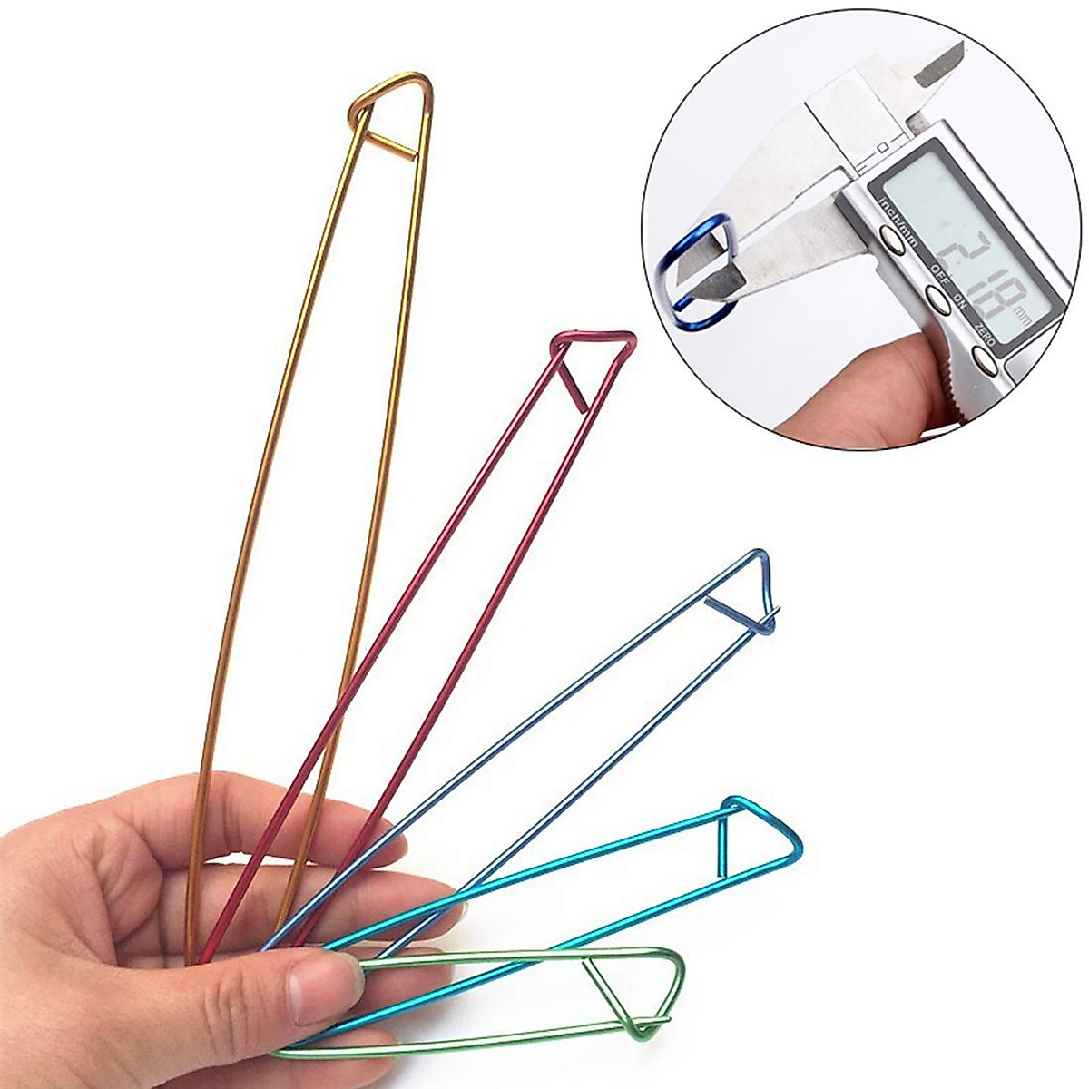 18 PCS Knitting Stitch Holders,6 Sizes Yarn Stitch Holder Set for Crochet Knitting Needle Aluminum Stitch Holders Safety Pins with 100 Locking Stitch Markers