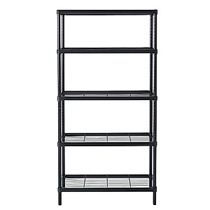 5 Tier Wire Shelving Unit Storage Rack, Metal Heavy Duty Utility Organizers, Organization Units for Products Plant Pantry, Garage, Laundry Racks Durable Shelf Stand,14"W x 30"L x 60"H, Black
