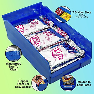 Akro-Mils 30130 Plastic Nesting Shelf Bin Box, (12-Inch x 6-1/2-Inch x 4-Inch), Blue, (12-Pack)