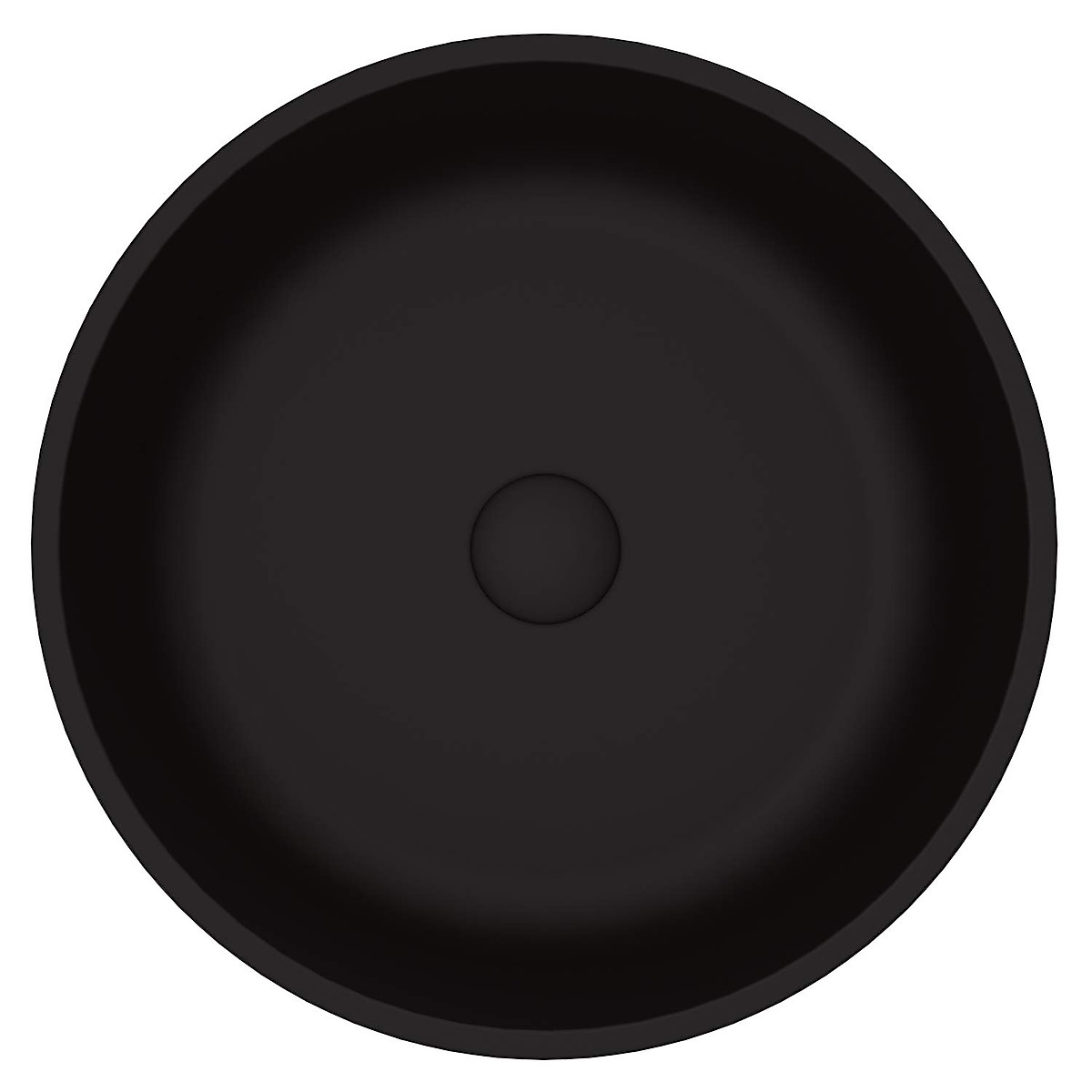 VIGO Modus 16.5 inch Diameter Over the Counter Freestanding MatteShellTM Round Vessel Bathroom Sink in Black - Sink for Bathroom VG07113
