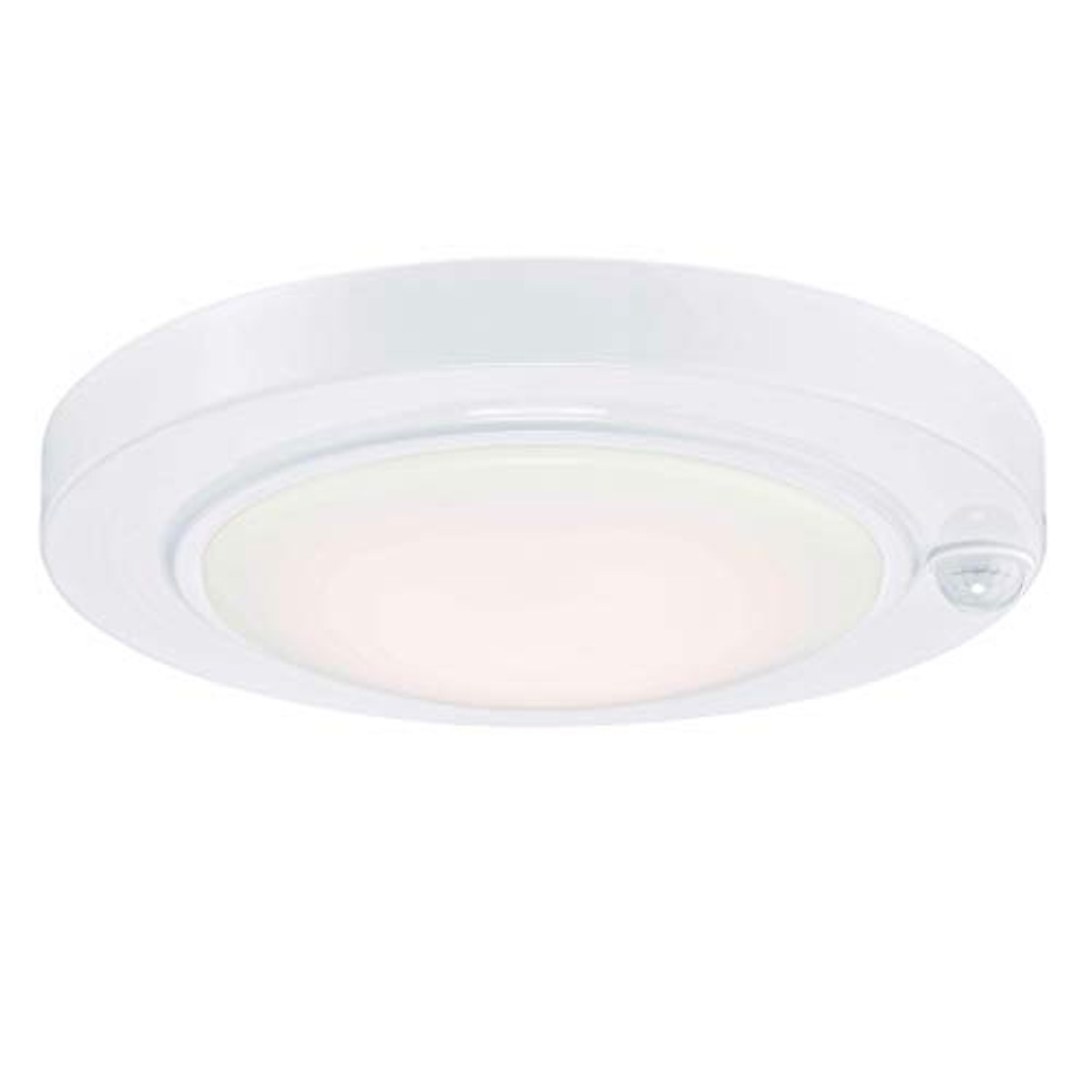 GRUENLICH LED Motion Sensor Flush Mount Ceiling Lighting Fixture, 10.25 Inch 14.5W 1100 Lumen, Metal Housing, ETL Rated, White Finish-5000K