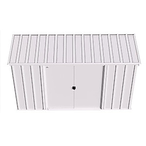 Arrow Classic Steel Storage Shed, 10x4, Flute Grey