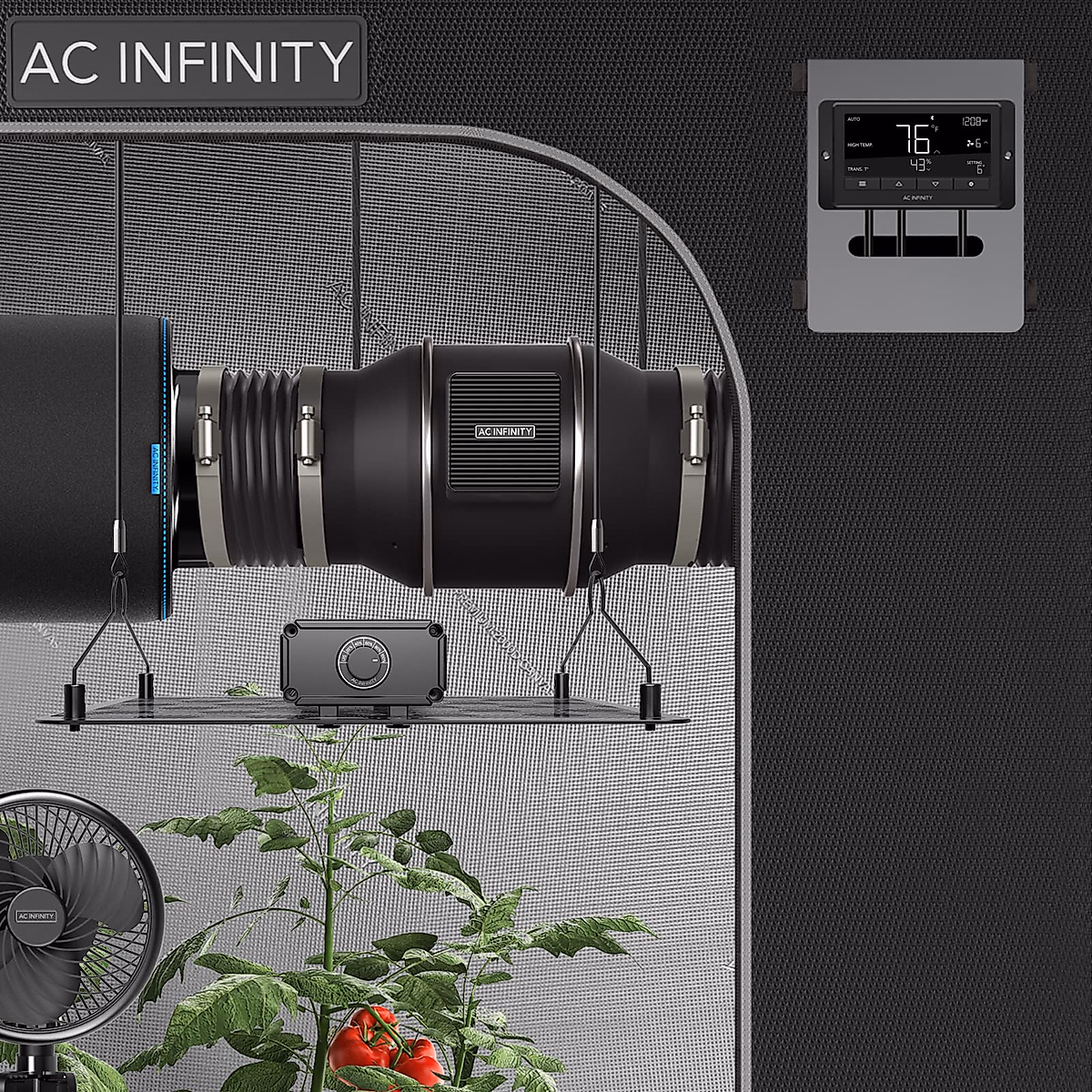 AC Infinity Controller 67, Smart Bluetooth Fan Controller with Temperature, Humidity, Schedules, Grow Cycles, Dynamic Speed Programming for CLOUDLINE Airlift Fans Cooling and Ventilation