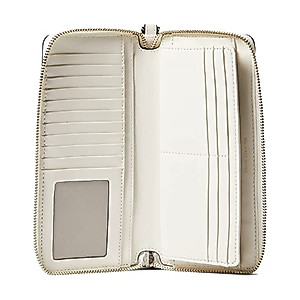 Michael Kors Jet Set Travel Continental Optic White/Alluminum One Size