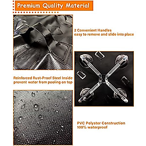 Artibear Outdoor Fire Pit Protective Shelter Cover Compatible for Solo Stove Bonfire, 21 Inch Round, Black