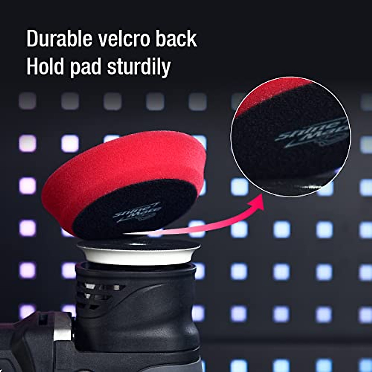 ShineMate 3.5 Inch Body Repair Polishing Pad Set Made for 3 Inch Backing Plate, 6 Pcs Buffing Pads with Sponge, Wool and Micro-Fiber Pad Set for Car Detailing