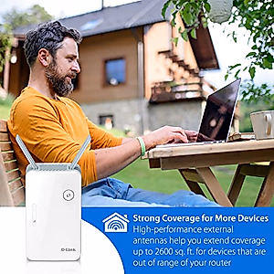 D-Link E15 Eagle Pro AI Mesh WiFi 6 Range Extender AX1500, Repeater and Signal Booster for Home Wireless Internet Network, Wall Plug In