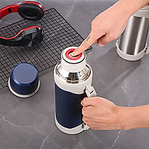 ConToose Insulated Water Bottle, Stainless Steel Sports Water Bottles with Handle, 40oz, Black