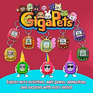 Giga Pet Virtual Pet for Kids Ages 5 and Up, 90s Throwback, 2-in-1 T-Rex Dinosaur | Upgraded Collector’s Edition | Kids Learn to Take Care of a Pet