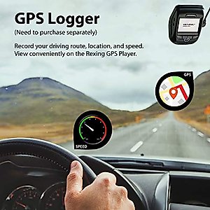 Rexing V1P 3rd Generation Dual 1080p Full HD Front and Rear 170 Degree Wide Angle Wi-Fi Car Dash Cam with Supercapacitor, 2.4" LCD Screen, G-Sensor, Loop Recording, Mobile App
