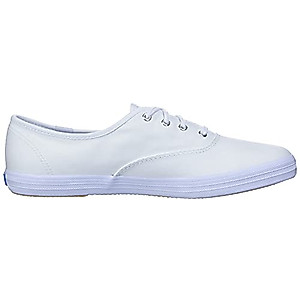 Keds womens Champion Canvas Sneaker, White, 10 Wide US
