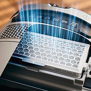 Miele Original HEPA AirClean filter with TimeStrip, Filter for Miele Vacuum Cleaners, Traps Dust and Allergens