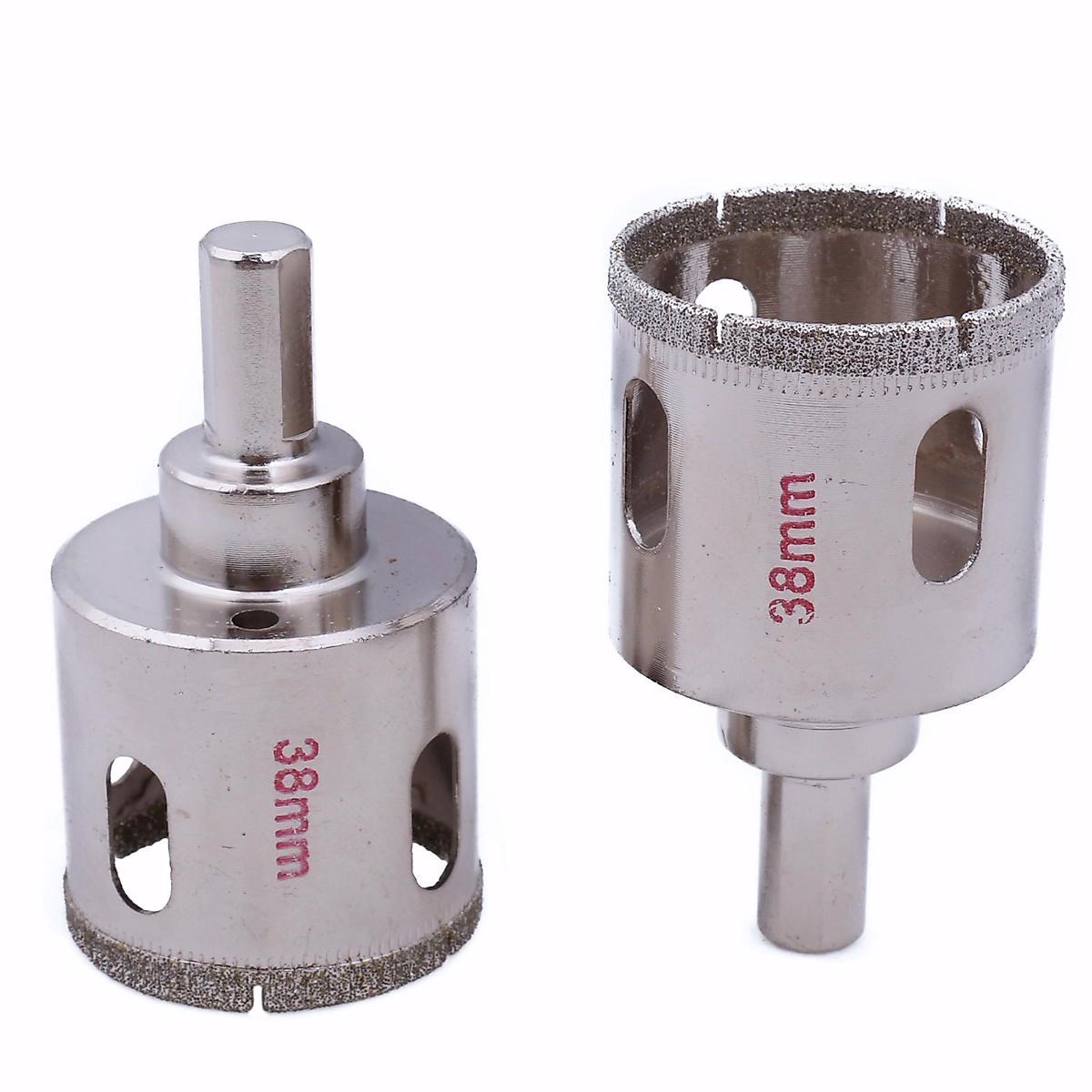 JINGLING 2Pcs 1 1/2 Inch 38mm Diamond Hole Saws Granite Drill Bits Masonry Tools for Stone