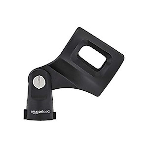 Amazon Basics Microphone Clip, Large Barrel Style, Single, Black