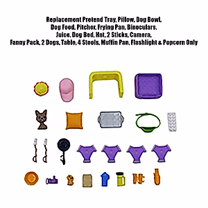 Replacement Parts for Barbie Dream Camper Vehicle Set - HCD46 - Replacement Pretend Cookware, Dog Supplies, Camping Supplies