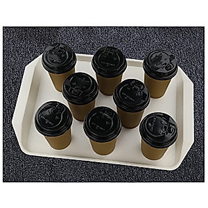 Eagrye Fast Food Serving Trays, Rectangle 16.9" x 12", Set of 6 (White)