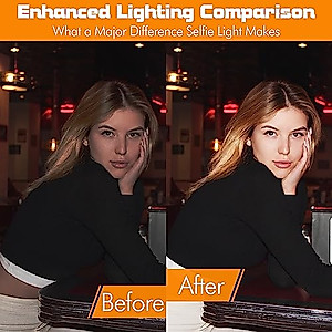 UBeesize Selfie Light for Phone, 80 LED Video Fill Light with Clip for iPhone, Laptop, 3 Light Modes 10 Level Brightness Portable Travel Light for Tiktok, Selfie, Vlog, Live Stream,Make Up,Photography