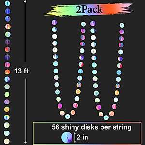 Vurxanqo Disco Party Decor，Disco Ball Balloons，70s 80s 90s Theme Party Decor，Silver Backdrop Curtain，Silver Fringe Sequin Backdrops，Bachelorette B'day Iridescent Streamers Party Decor，Silver，Gold