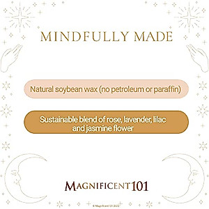 Pure Love Aromatherapy Candle for Love Attraction, Romance - Sage Rose Lavender Scented, Natural Soybean Wax Tin for Purification & Chakra Healing