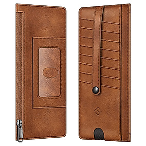 Fintie Slim Credit Card Wallet Holder Change Pouch, RFID Blocking Business Cards Cases with Zipper Pocket for Cash, Coin, Receipt, ID Card