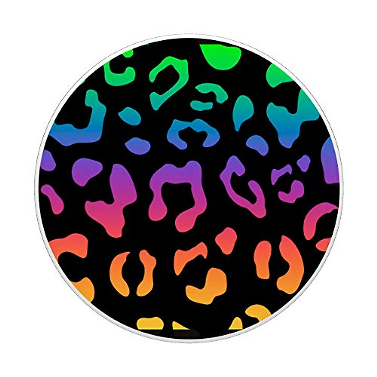 Black Backdrop Colorful Cheetah Print Jaguar Pattern Leopard PopSockets PopGrip: Swappable Grip for Phones & Tablets