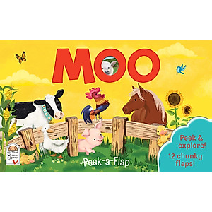 Moo: Peek-a-Flap Children's Board Book