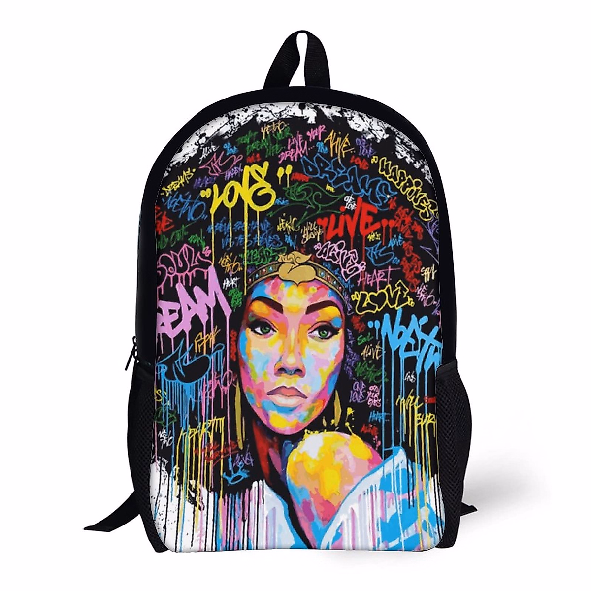 African Girl 3D Print Backpack Laptop Bookbag Travel Bag Unisex for Adult Game Fans Gifts For Backpack 17 Inches