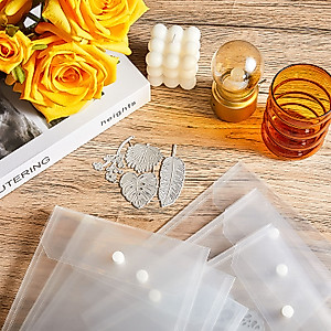 30 Pieces Large Stamp and Die Storage Pockets Clear Die Storage Envelopes Scrapbooking Storage Cutting Dies Stencil Organizer Holder Album Embossing Crafts Card Making Stamp Storage (7 x 9.4 Inch)