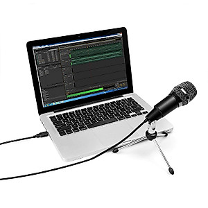 FIFINE USB Microphone, Plug and Play Home Studio USB Condenser Microphone for Skype, Recordings for YouTube, Google Voice Search, Games, for Windows and Mac-K668