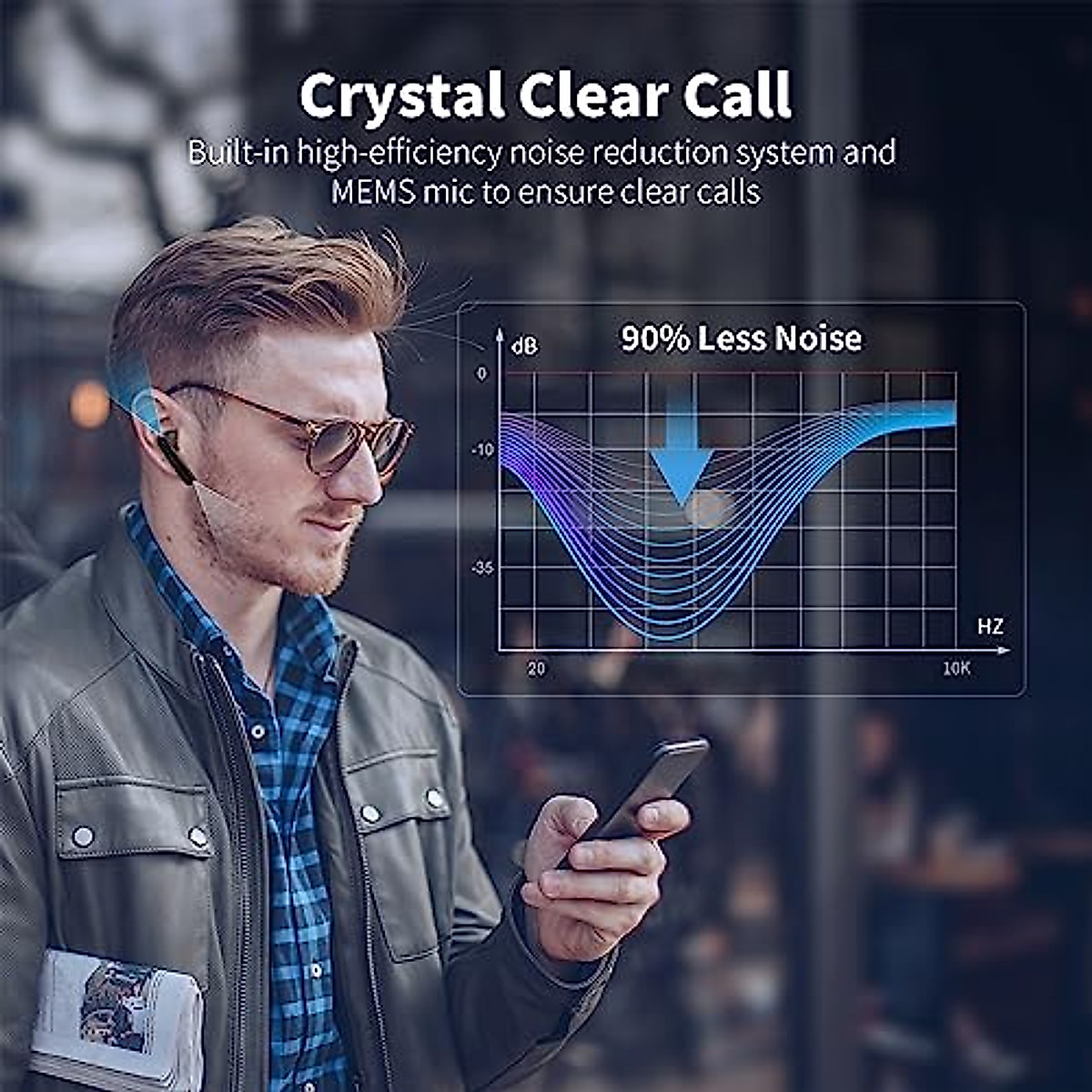 Wireless Earbuds Bluetooth 5.3 Headphones Playback Stereo 36H Battery Life LED Power Display Earbuds with Wireless Charging Case IPX6 Waterproof Bluetooth Earbuds with Mic for Android iOS