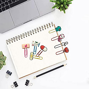 Cute Bookmark Cartoon Bulk Bookmarks with Colorful Paperclip for Pagination Organize Folder Unique Bookmarks Gifts for Girls Student Stationery Nursing Student Essentials